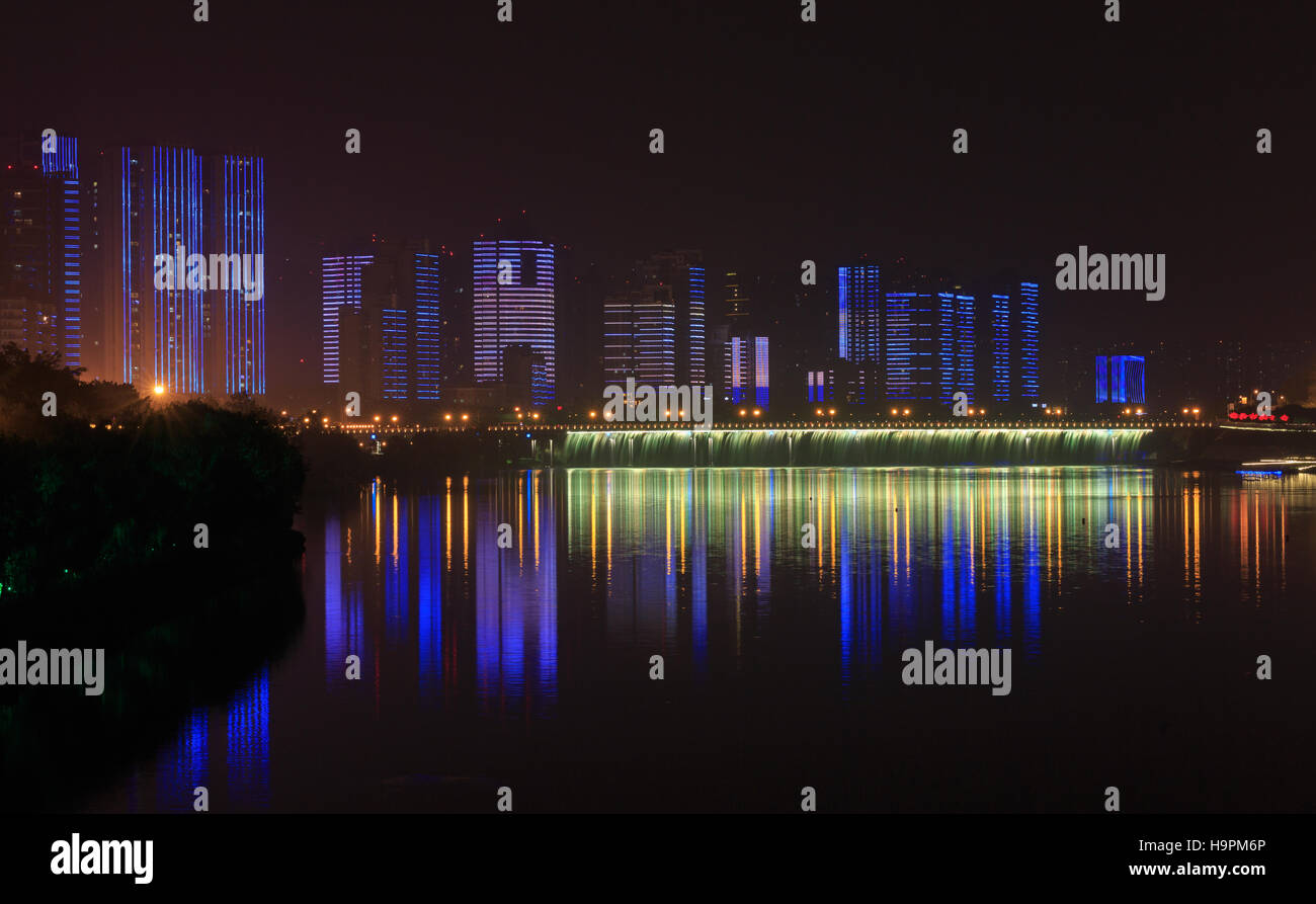 modern city at night Stock Photo - Alamy