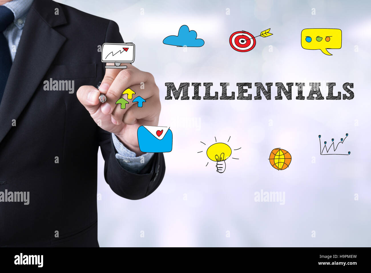 Millennials millennial generation word hi-res stock photography and ...