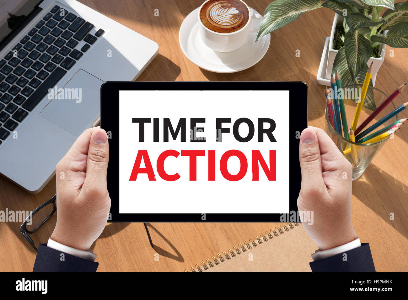 TIME FOR ACTION Stock Photo - Alamy