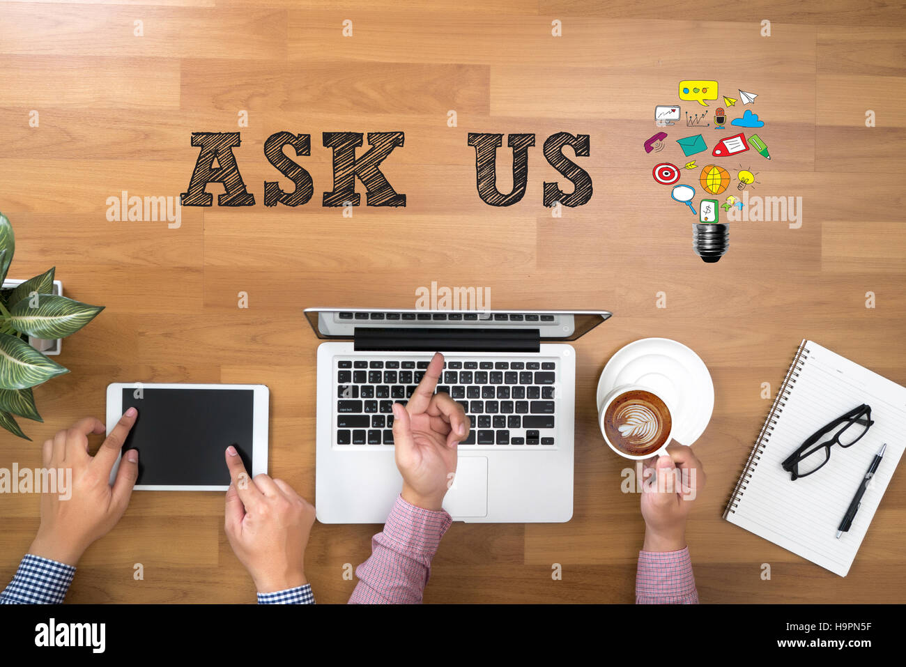 ASK US concept Stock Photo - Alamy