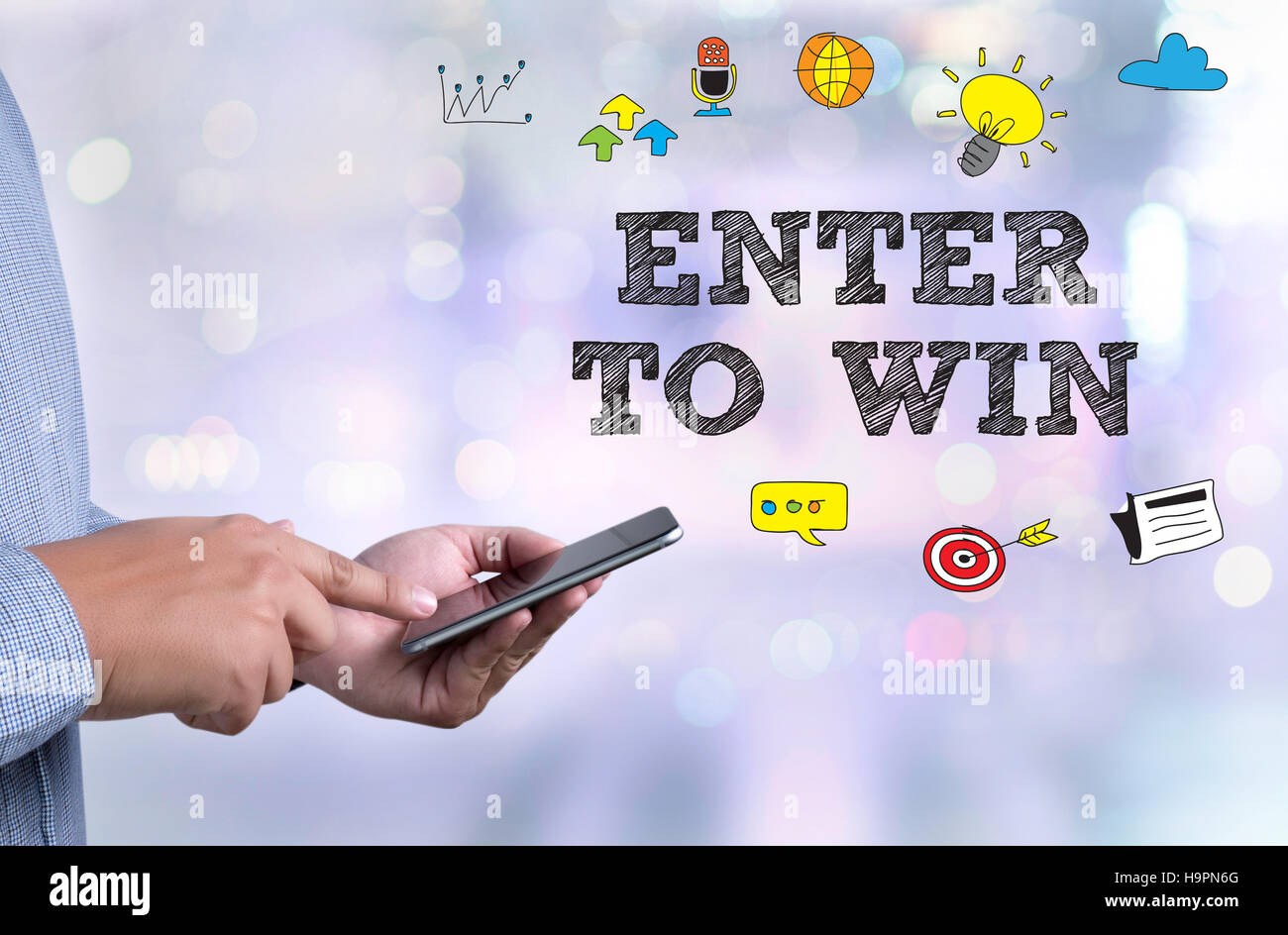 ENTER TO WIN Stock Photo - Alamy
