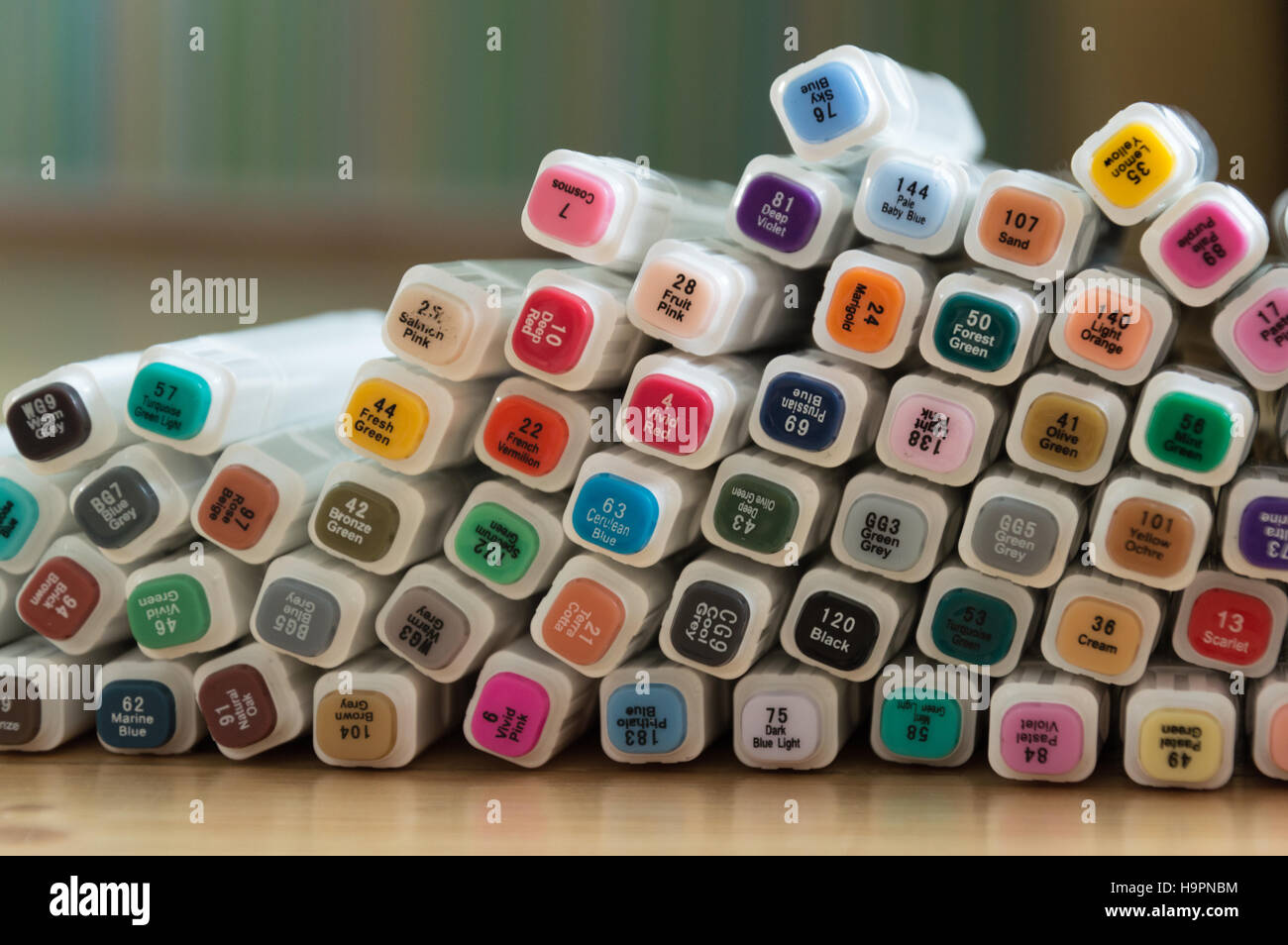 Set of markers Stock Photo - Alamy