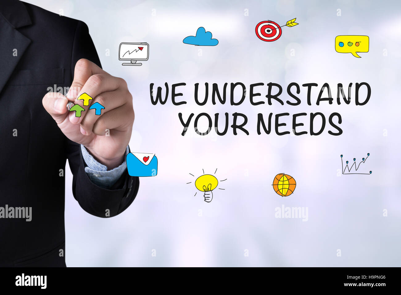 WE UNDERSTAND YOUR NEEDS Stock Photo - Alamy