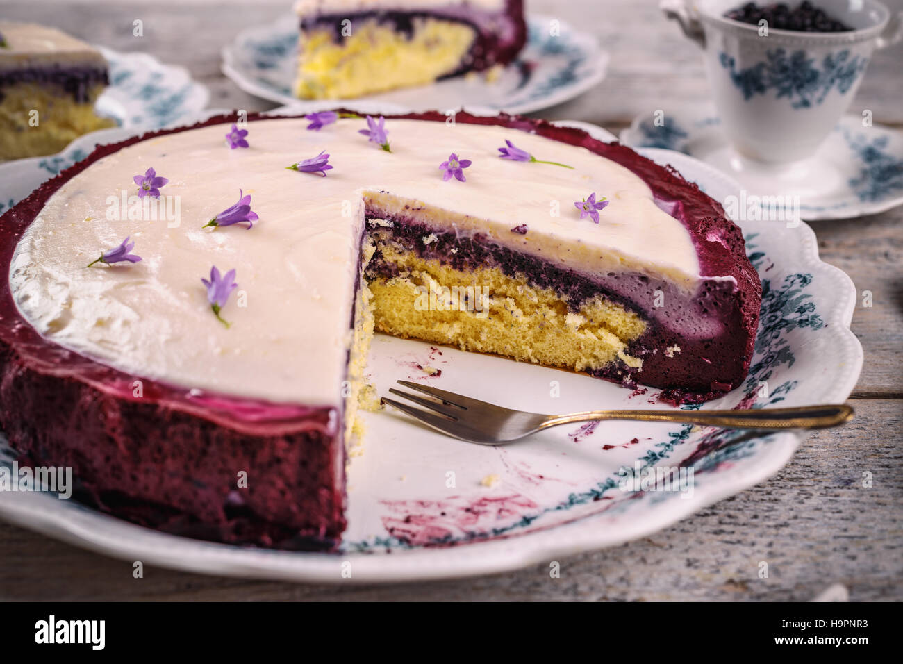 Homemade blueberry cake Stock Photo - Alamy
