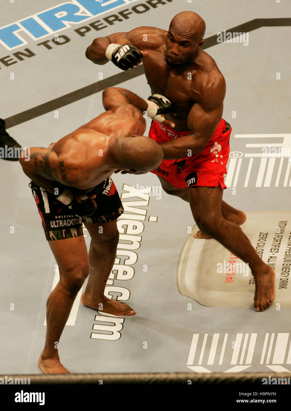 Quinton "Rampage" Jackson, left, fights Marvin Eastman at the Ultimate ...