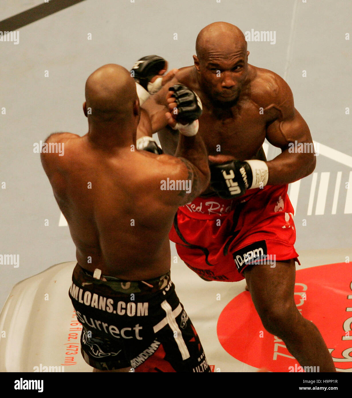 Quinton "Rampage" Jackson, left, fights Marvin Eastman at the Ultimate ...