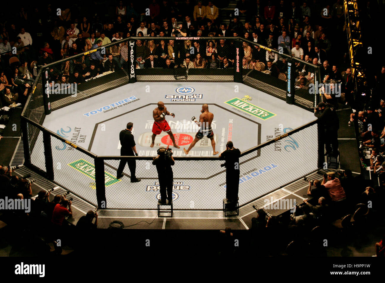 Quinton "Rampage" Jackson, right, fights Marvin Eastman at the Ultimate ...