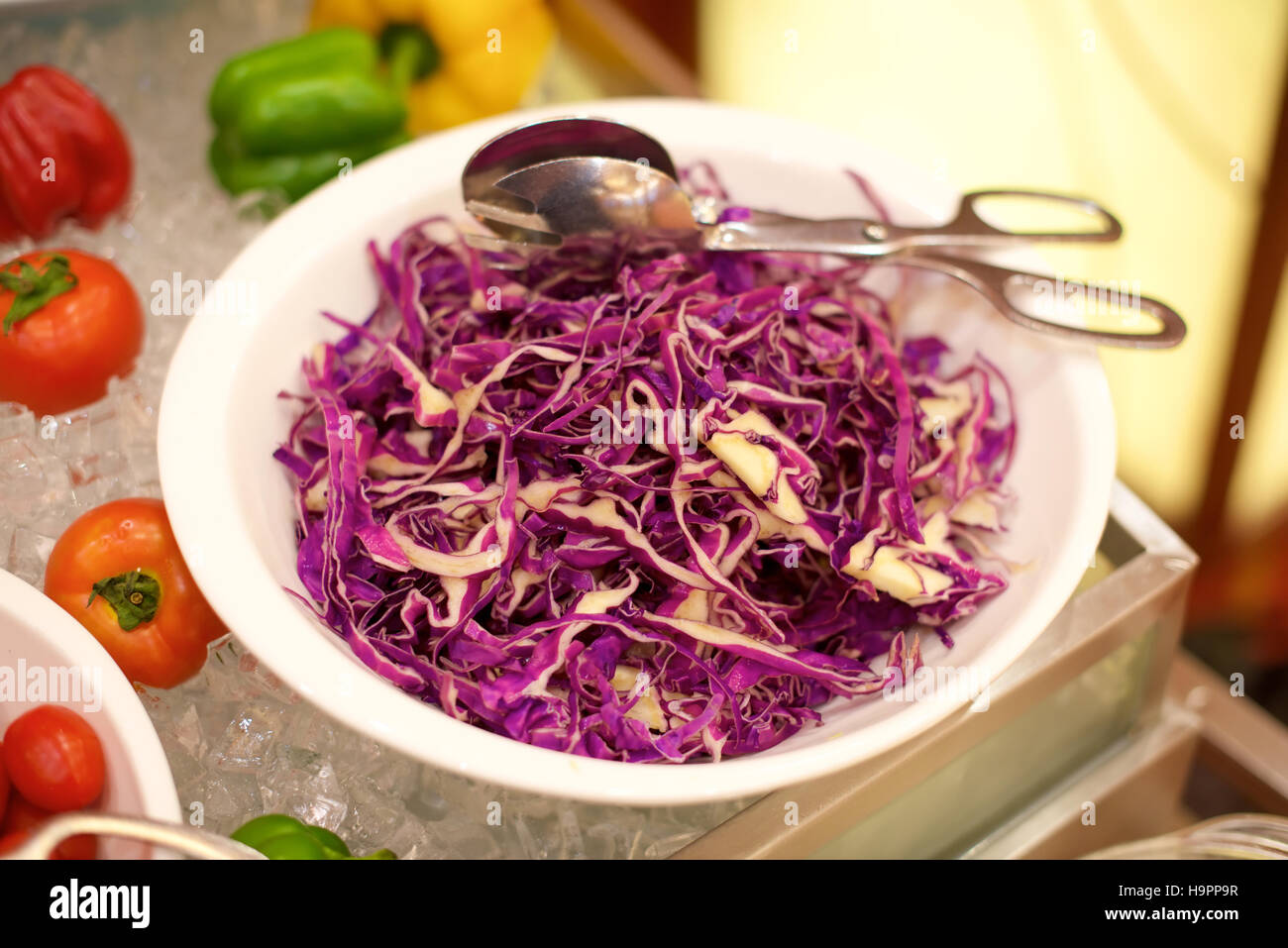 Purple cabbage in restaurant buffet Stock Photo - Alamy