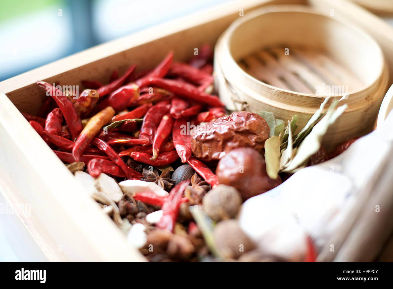 Chinese pepper ingredients in the kitchen Stock Photo - Alamy