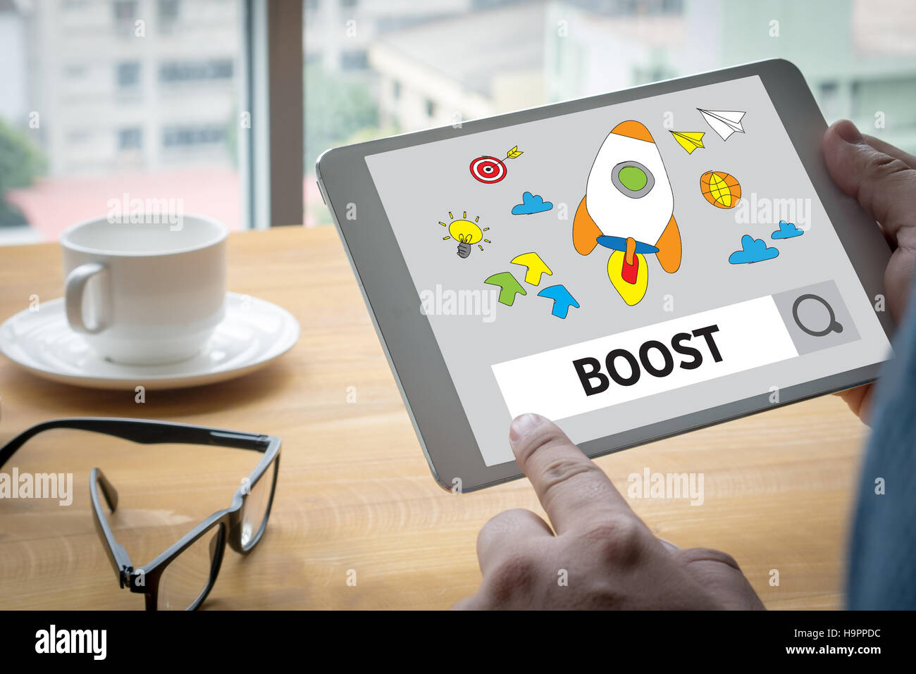 BOOST YOUR BUSINESS Stock Photo - Alamy