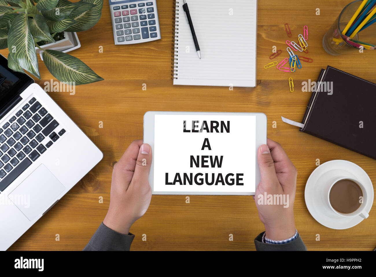 LEARN A NEW LANGUAGE Stock Photo - Alamy