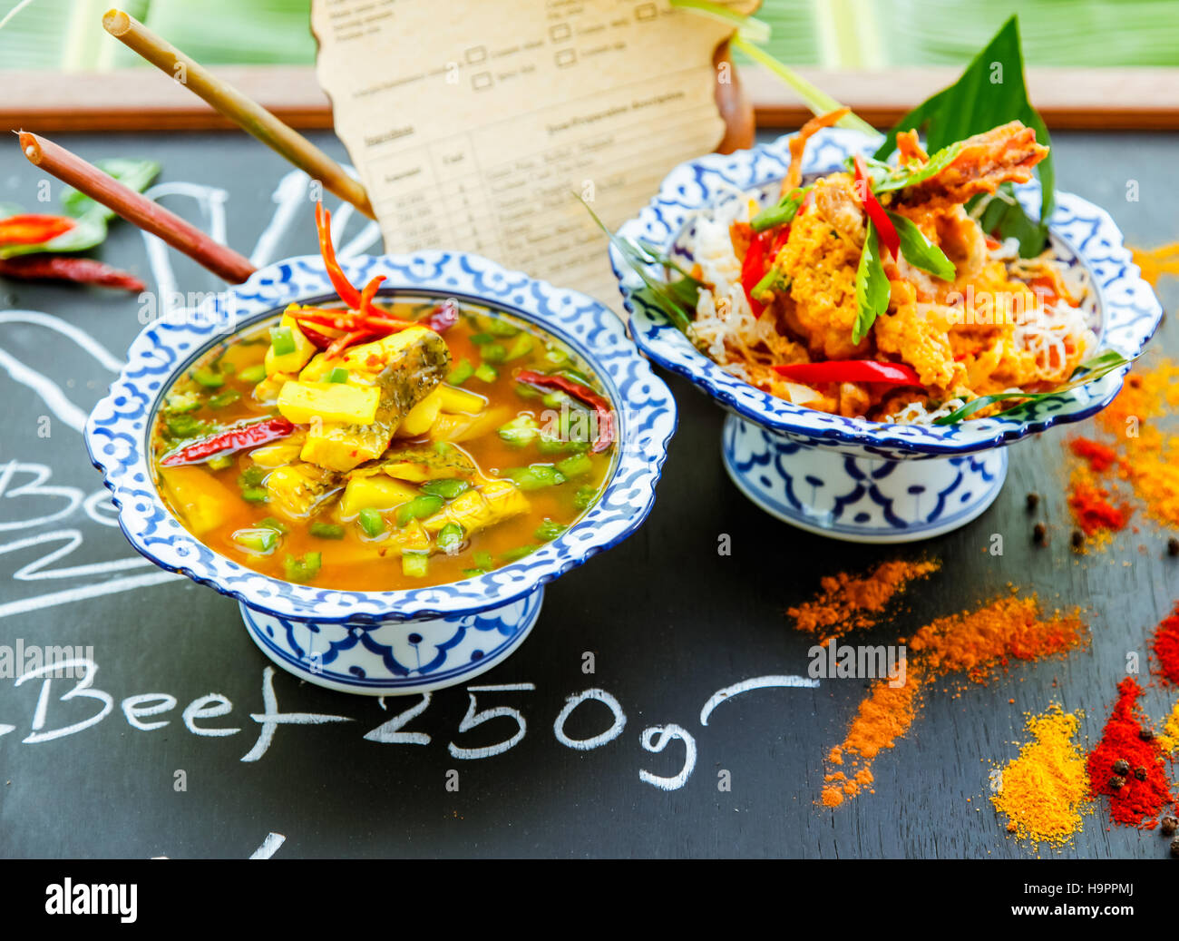 Authentic thai cuisine with decoration and flavour Stock Photo - Alamy