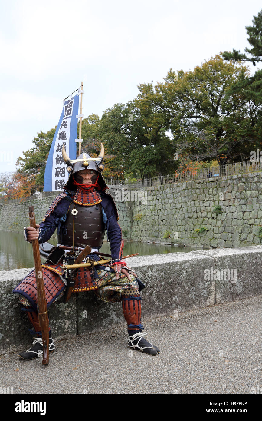 Ancient firelock rifle fighters at Marugame Historical battle Festival ...