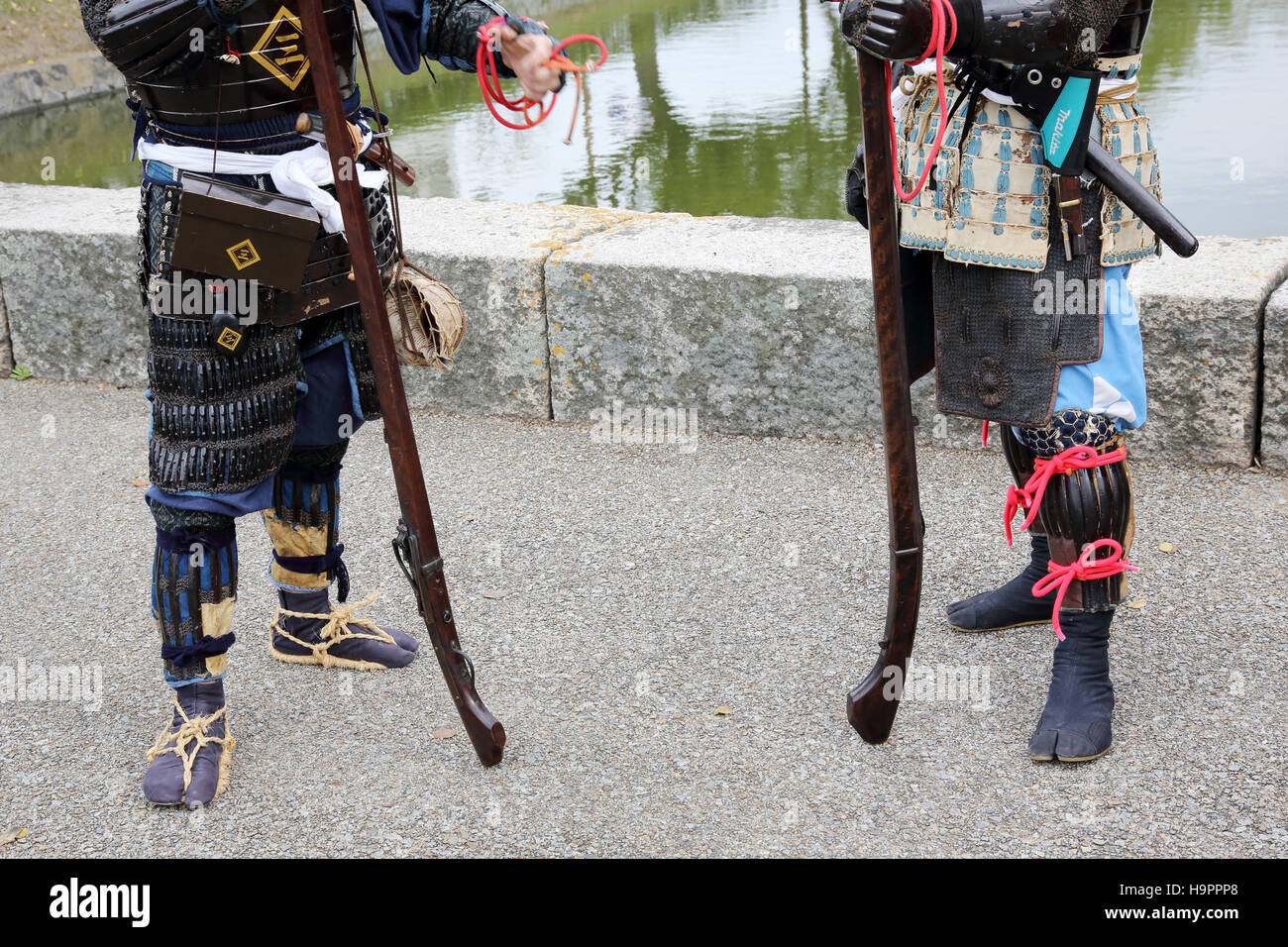 Ancient firelock rifle fighters at Marugame Historical battle Festival ...
