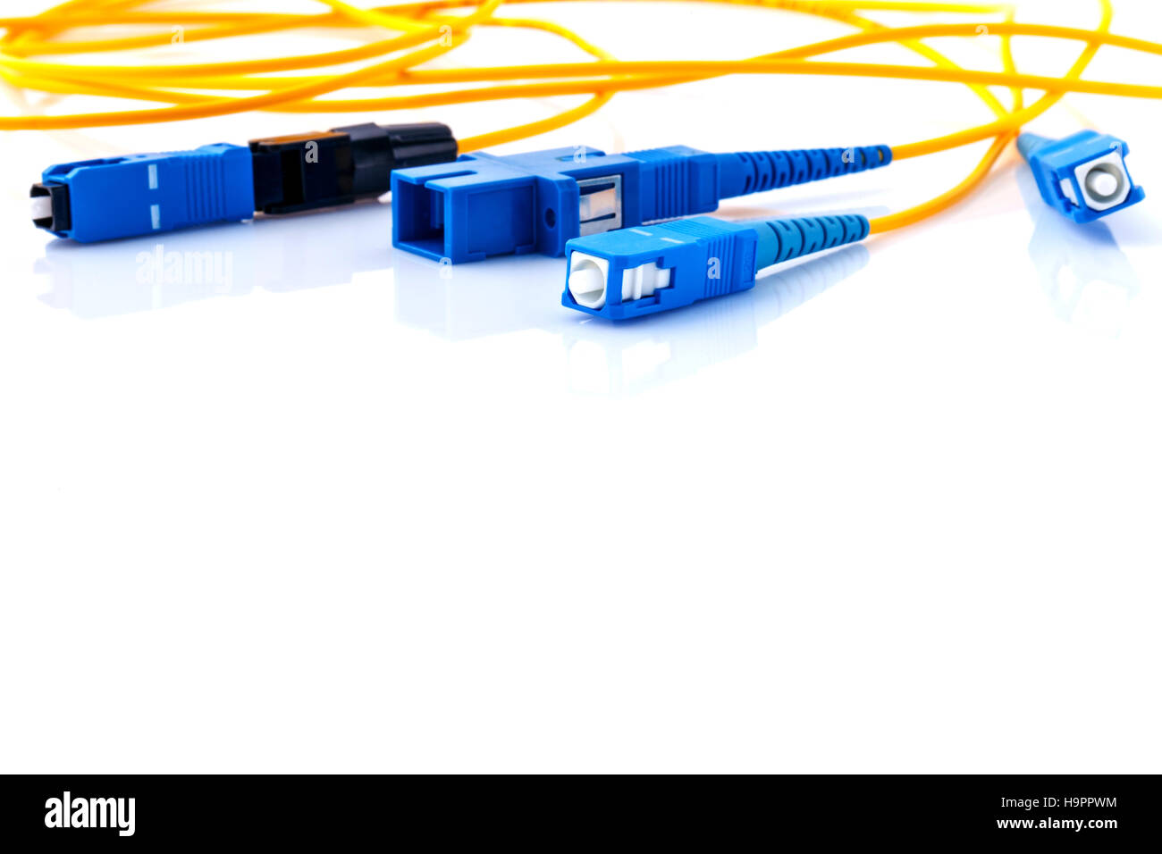 Fiber Optics connectors symbolic photo for fast internet connect Stock ...