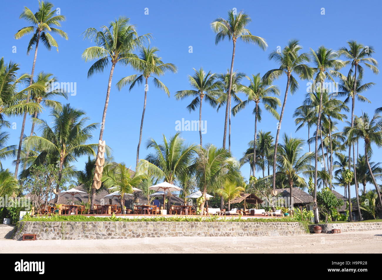 Luxury beach resort on Ngapali beach, Myanmar Stock Photo - Alamy