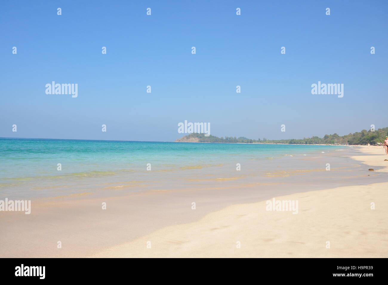 Beautiful long Ngapali beach, Myanmar Stock Photo - Alamy