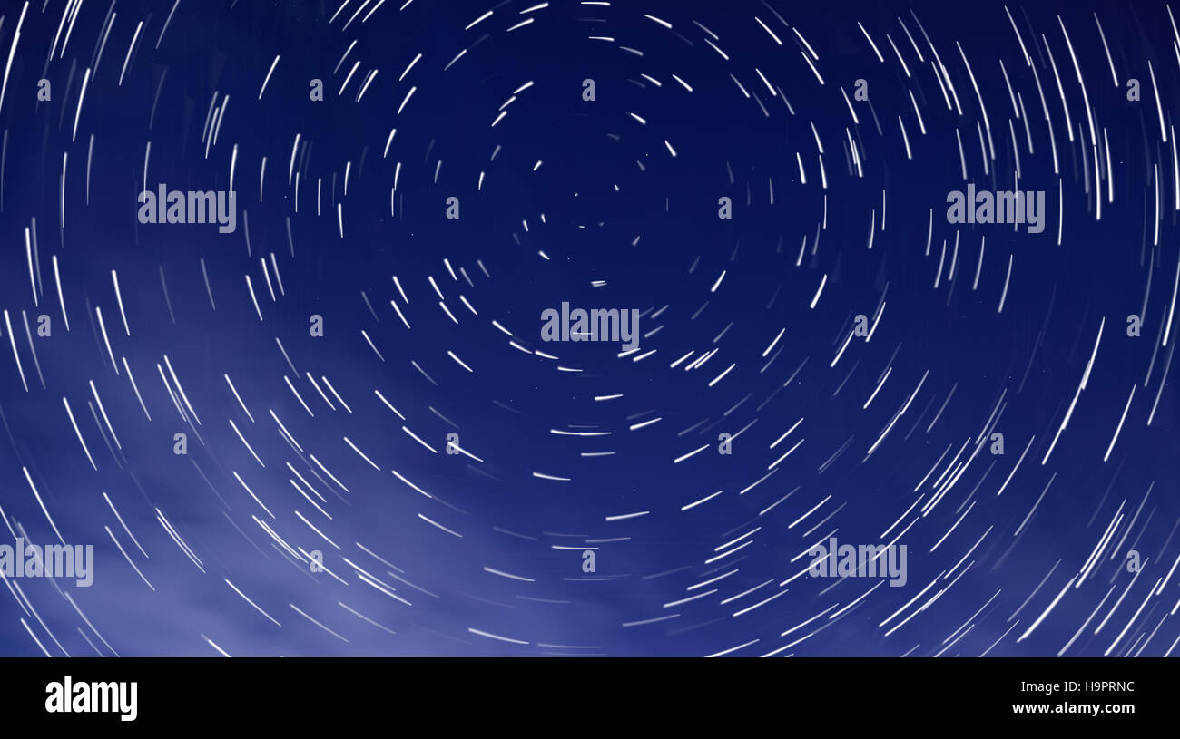 Beautiful night sky, the Milky Way, star trails Stock Photo - Alamy