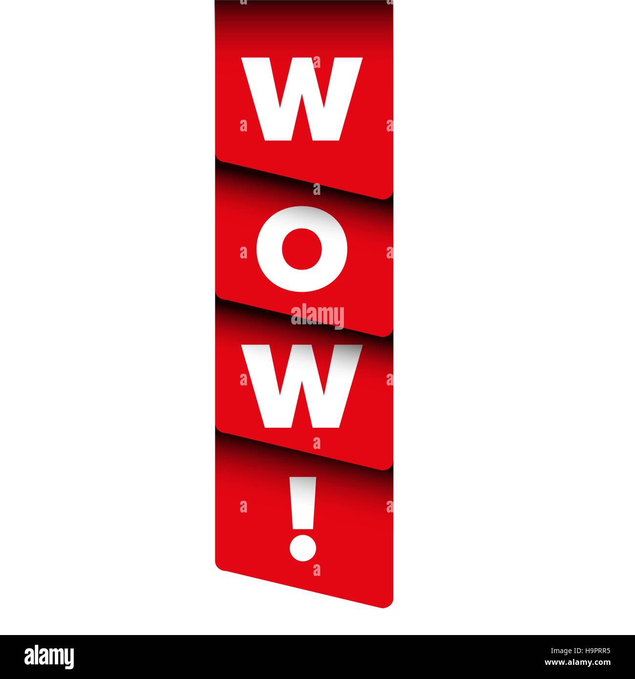 Wow message ribbon vector Stock Vector Image & Art - Alamy