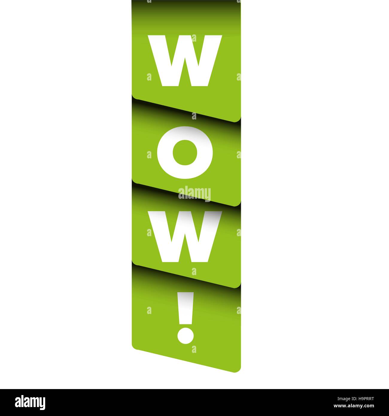 Wow message ribbon vector Stock Vector Image & Art - Alamy