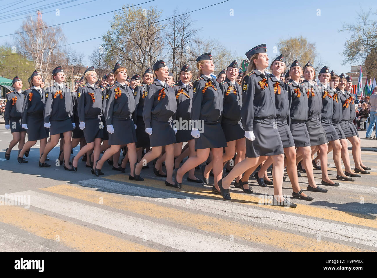 Female cadets of police academy marching on parade Stock Photo - Alamy