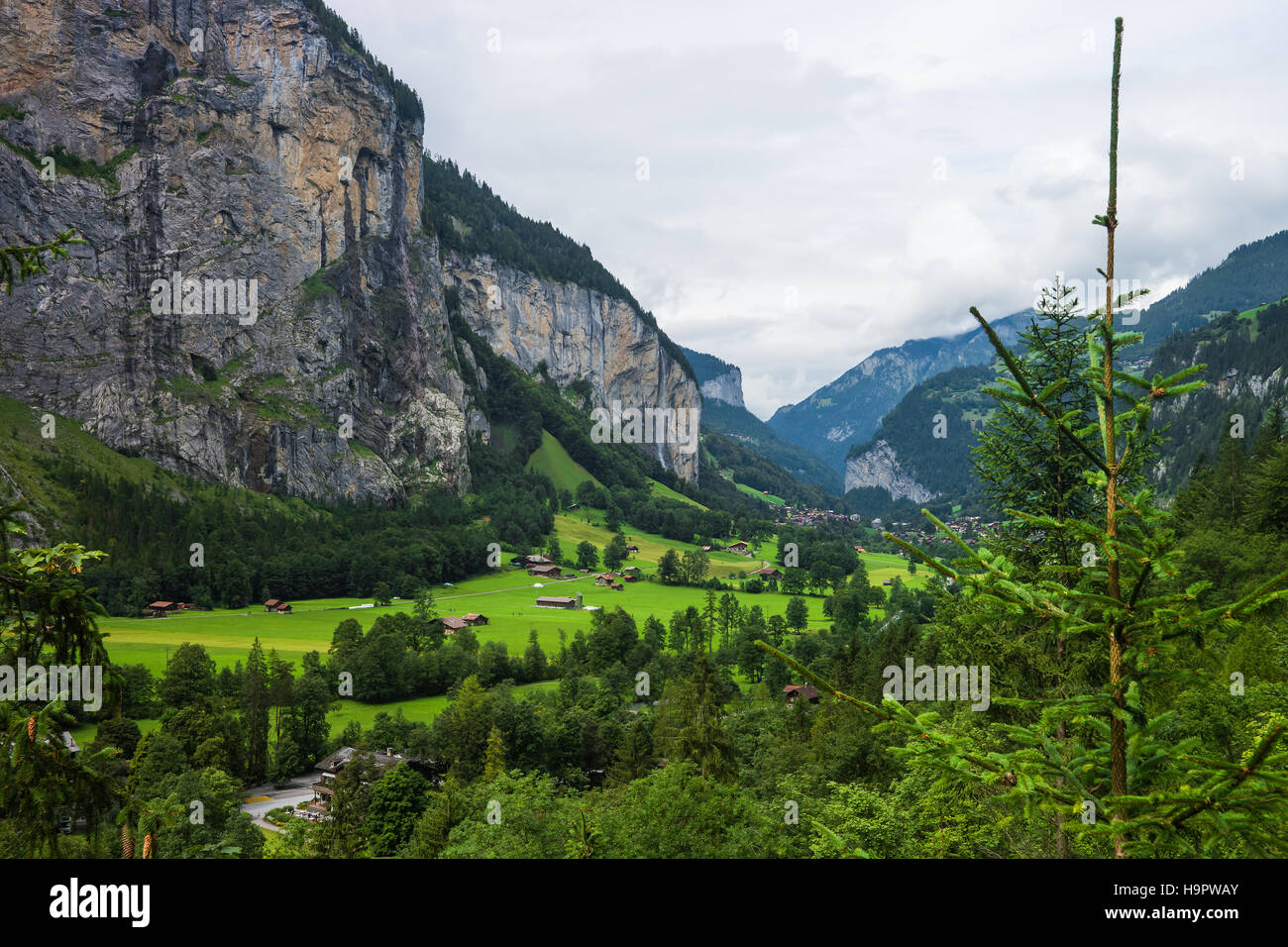 Chalet in Lauterbrunnen valley, District of Interlaken in Bern canton ...