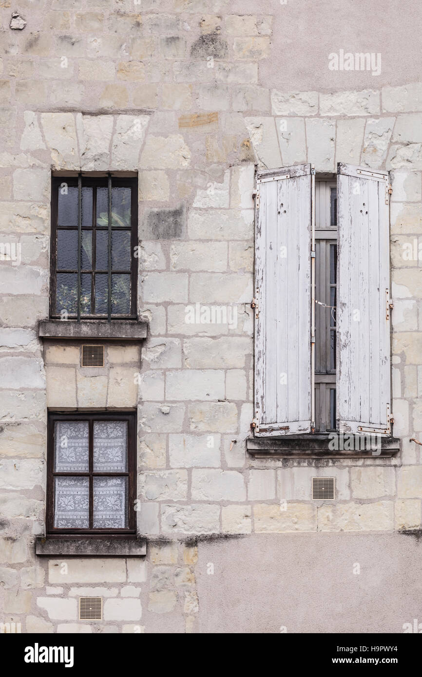 A variety of windows on an old house in the district known as vieux ...