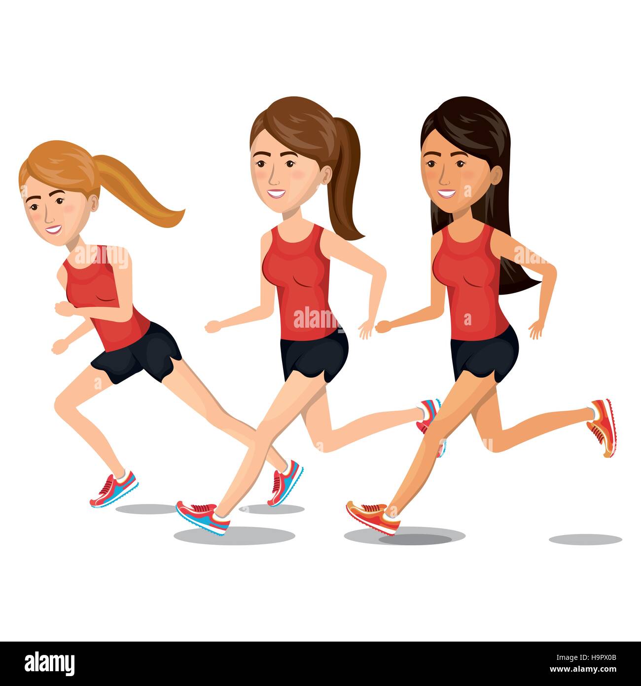 women running characters icon vector illustration design Stock Vector ...