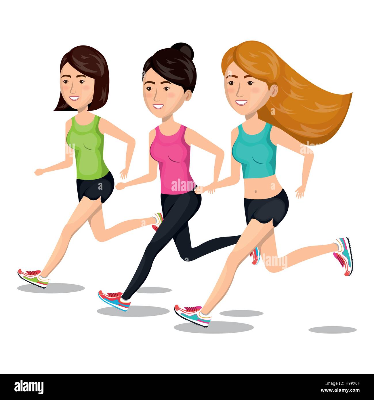 women running characters icon vector illustration design Stock Vector ...