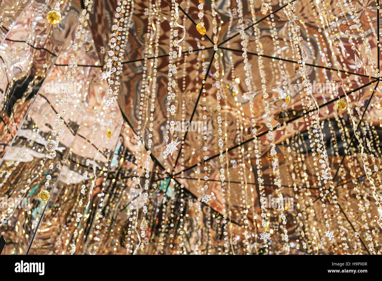 Crystal ornament hanging as a part of decoration Stock Photo - Alamy