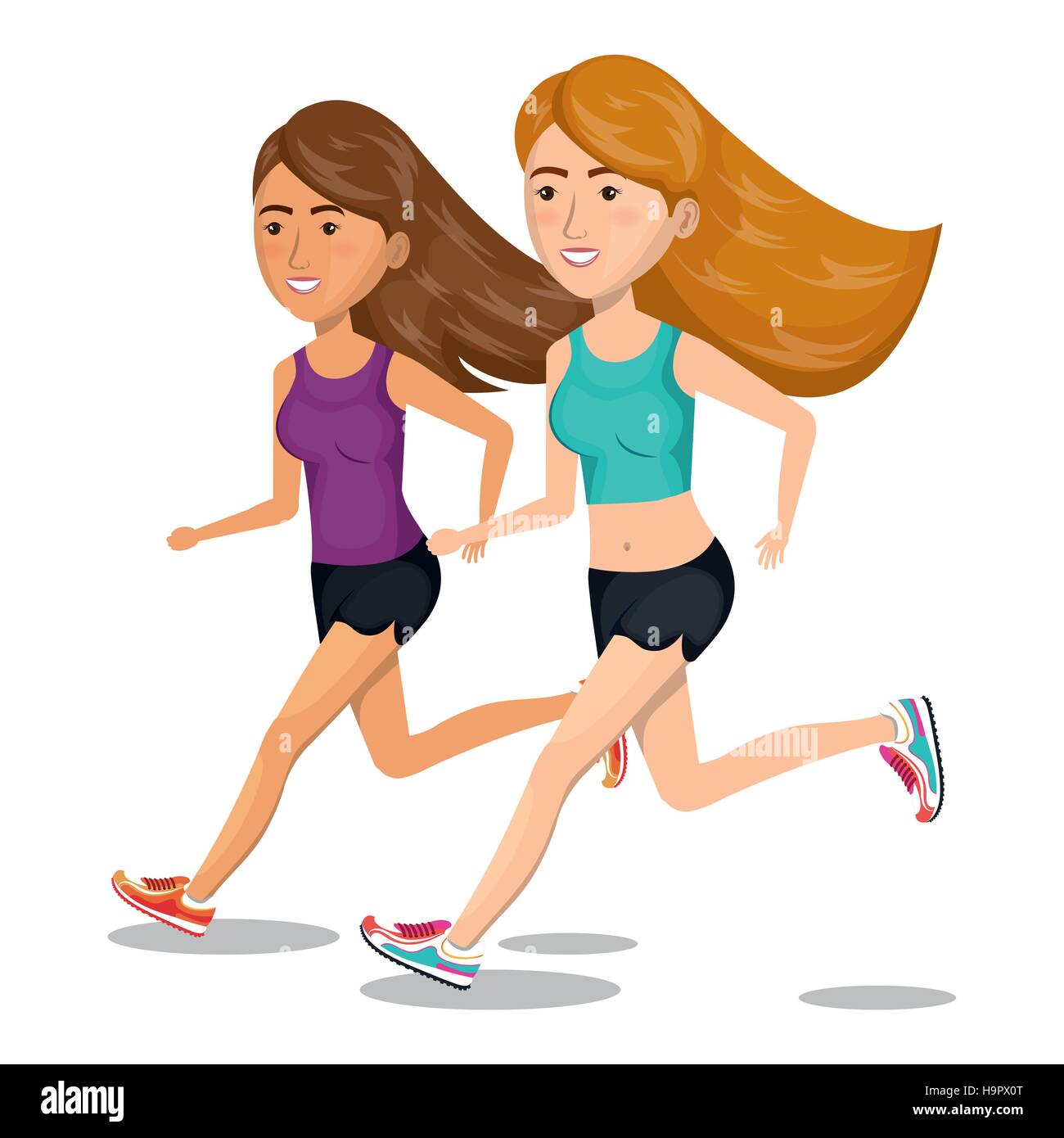 women running characters icon vector illustration design Stock Vector ...