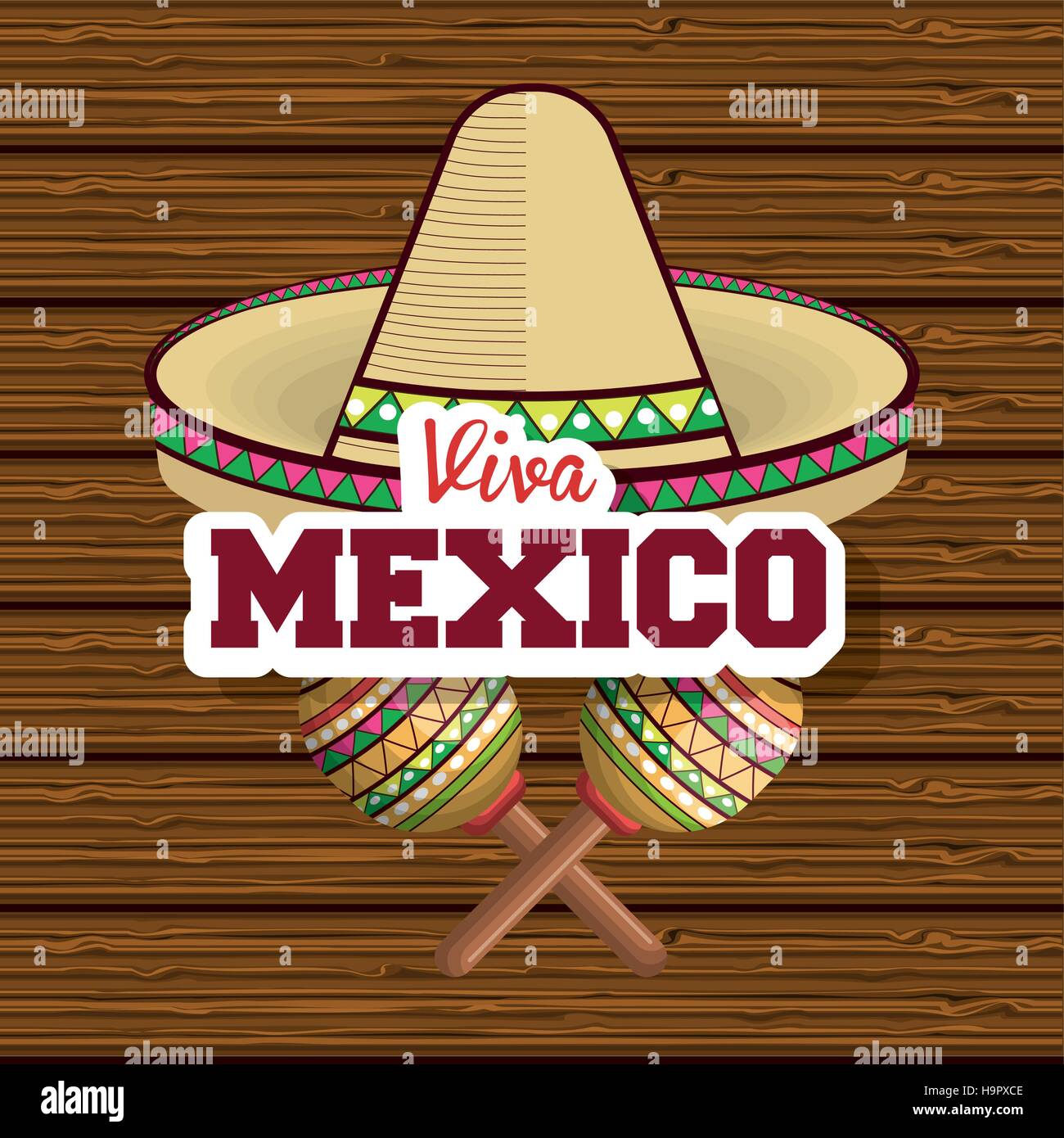 viva mexico poster icon vector illustration design Stock Vector Image ...
