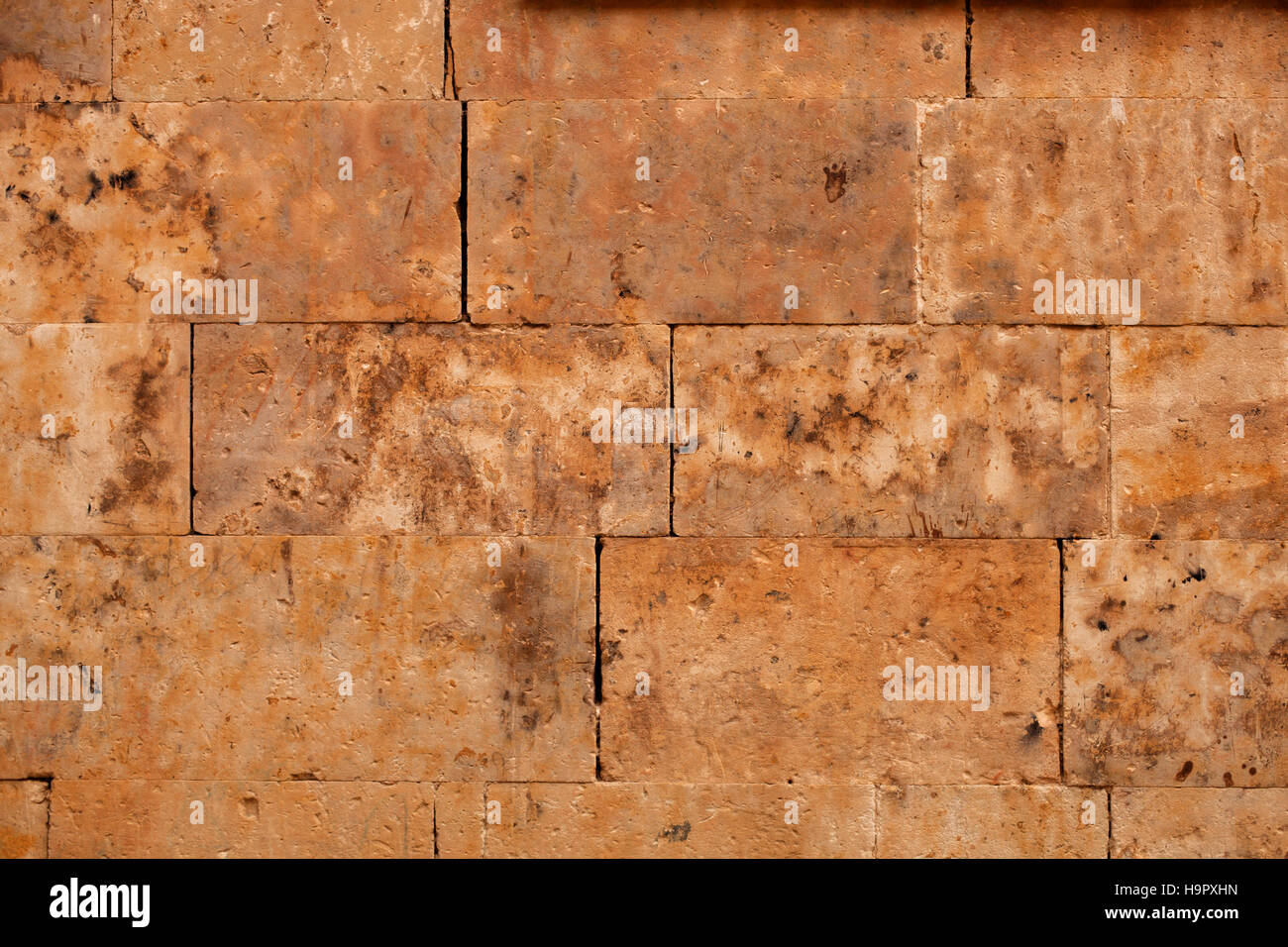 Beautiful brown wall with rectangular stones for background Stock Photo ...