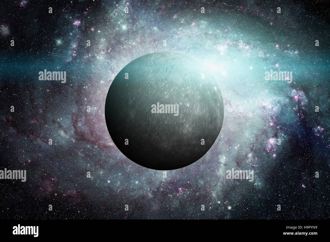Planet Mercury. Outer space background Stock Photo - Alamy
