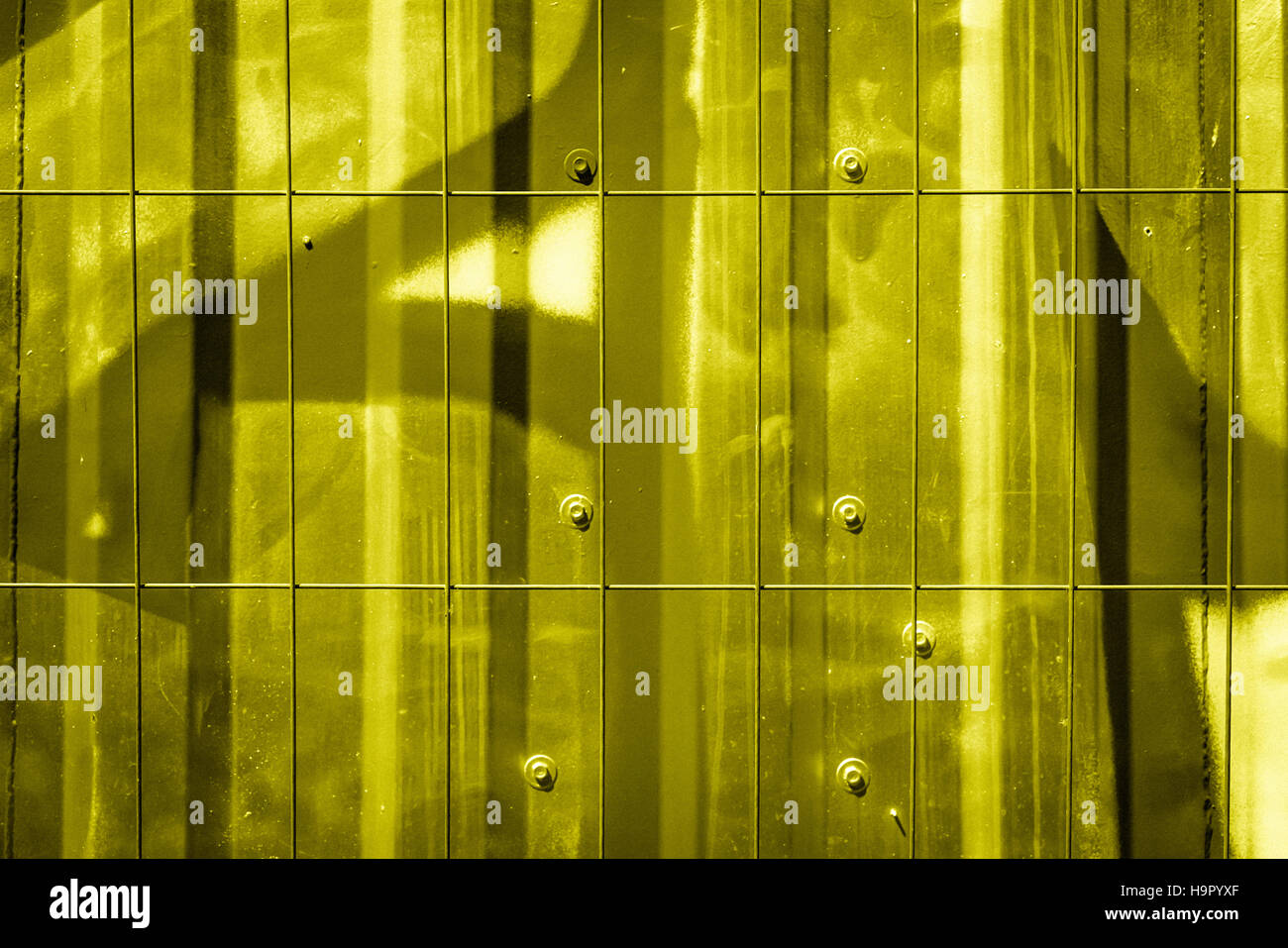 Heavy Iron metal welded steel grid wall of different color shades in ...