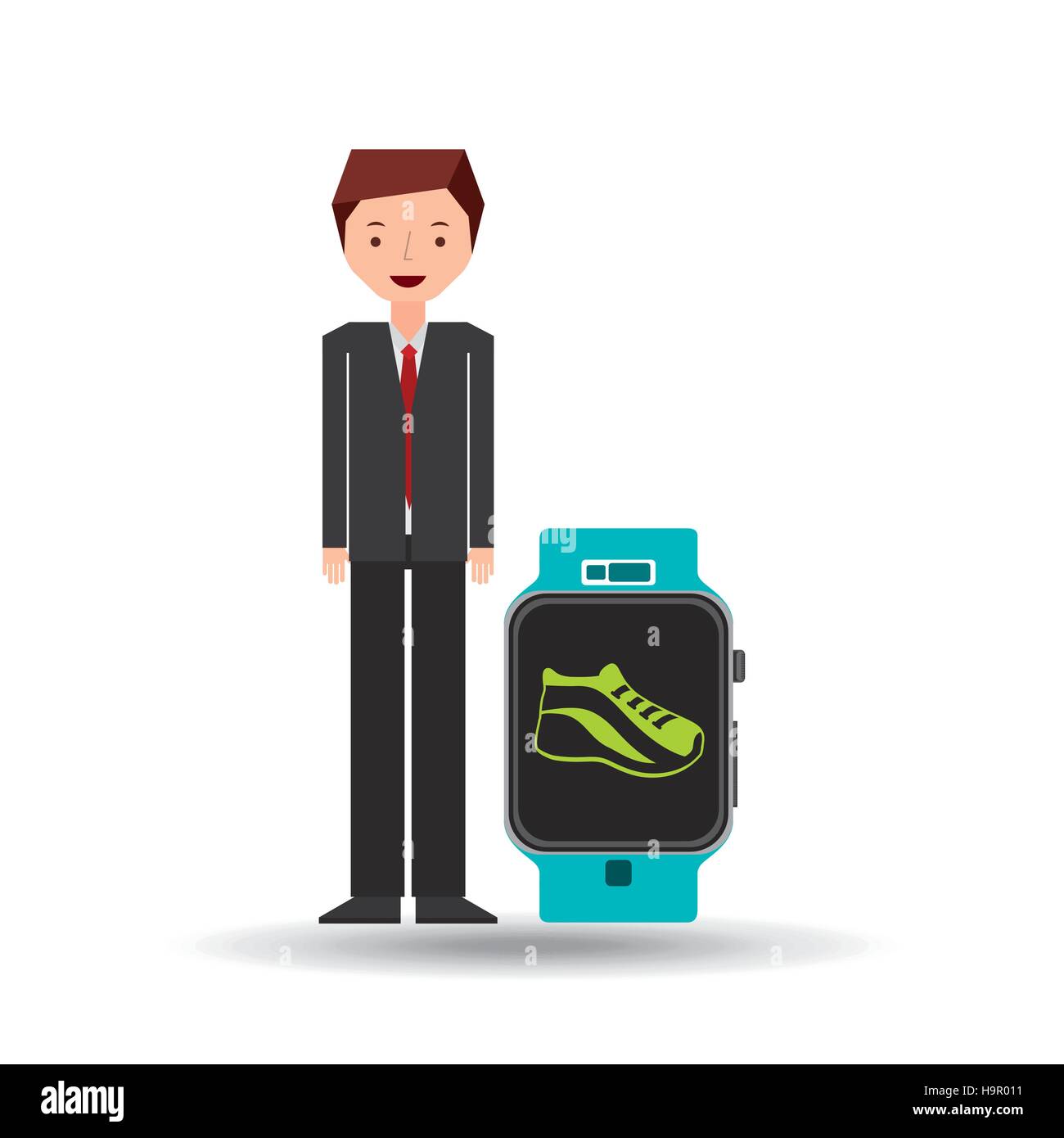 Wearable technology smart watch infographic hi-res stock photography ...