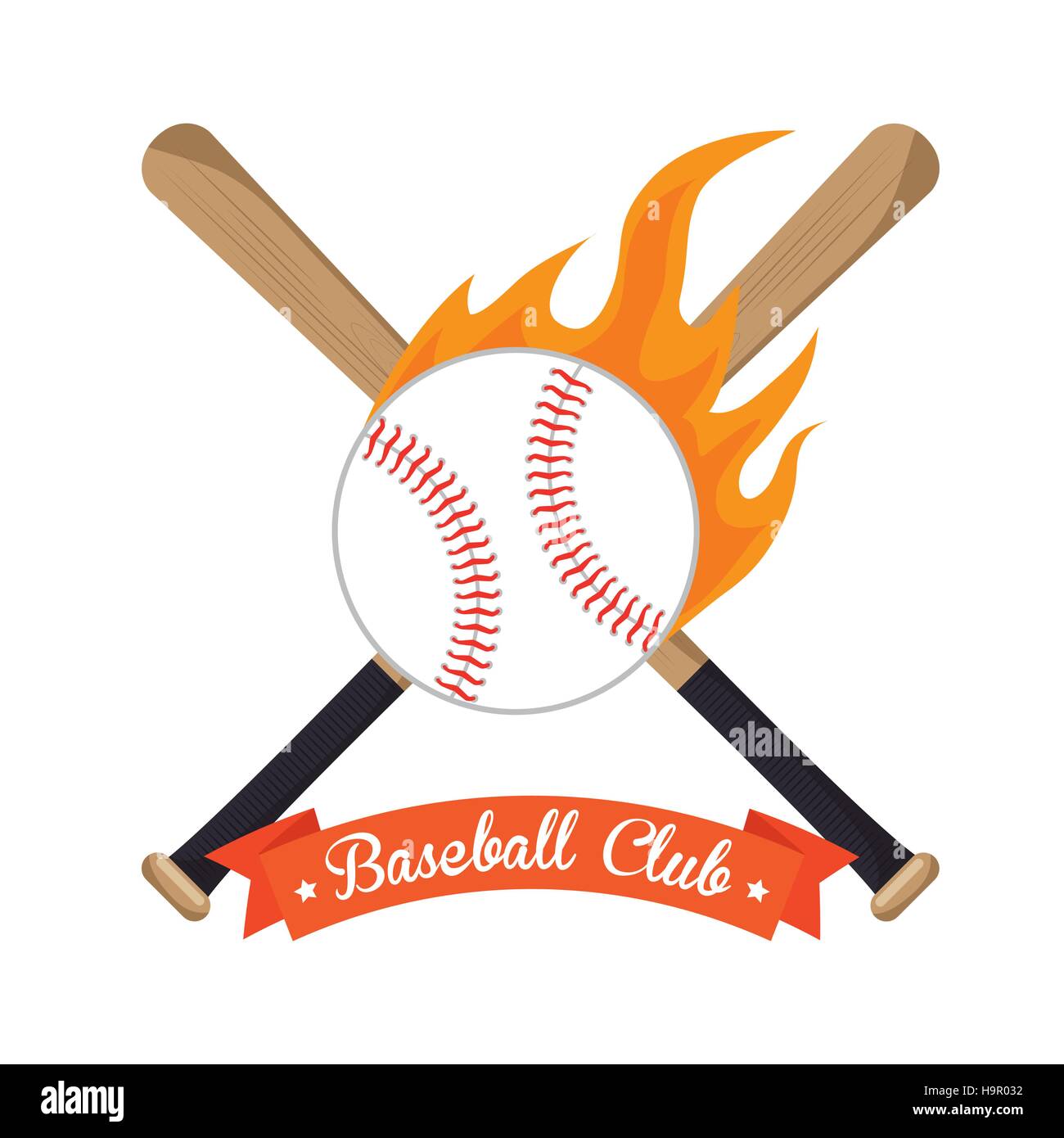 Crossed Softball Bat Clip Art