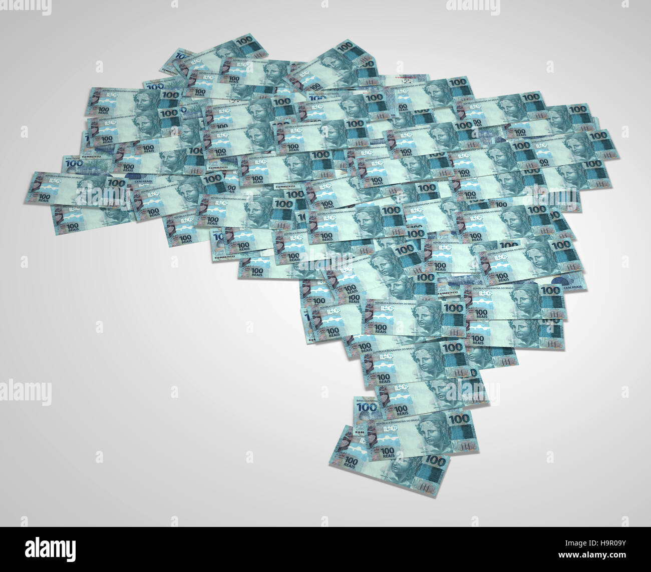 Brazilian currency map 3D Stock Photo - Alamy