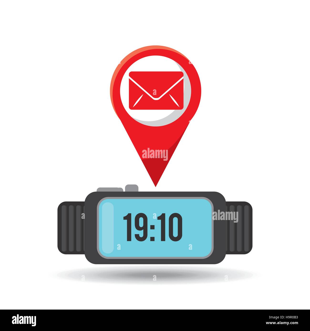 watch email app social network vector illustration eps 10 Stock Vector ...