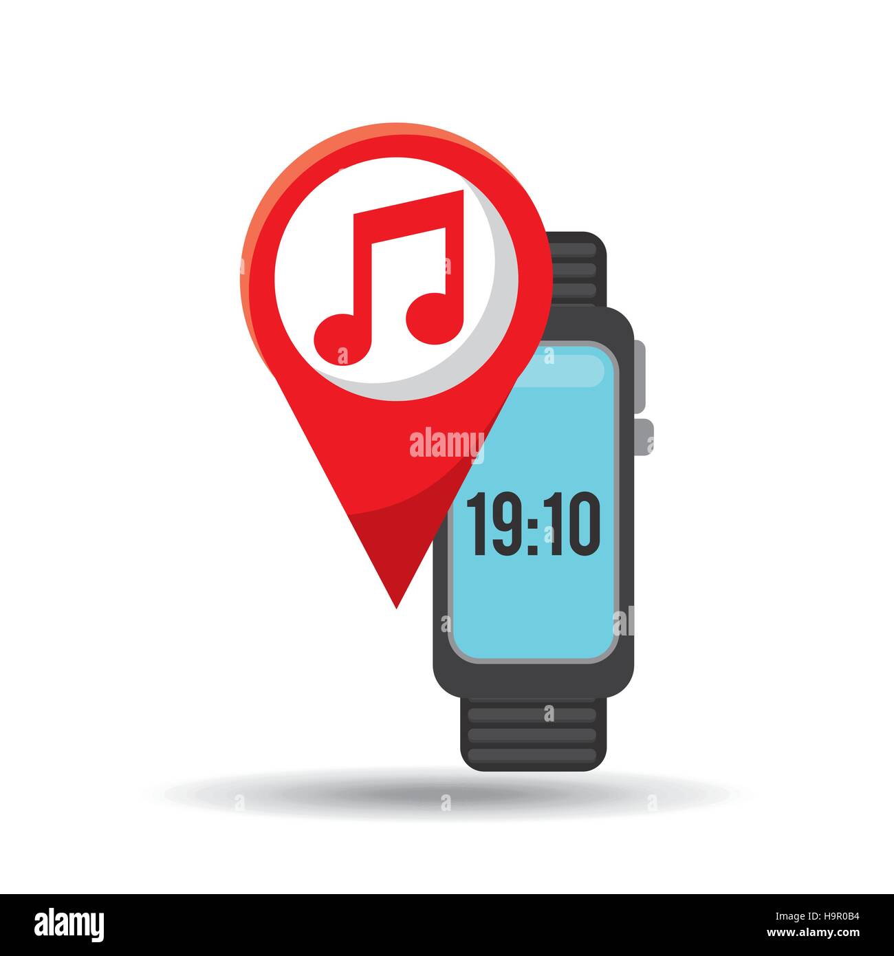 wearable technology music design vector illustration eps 10 Stock ...