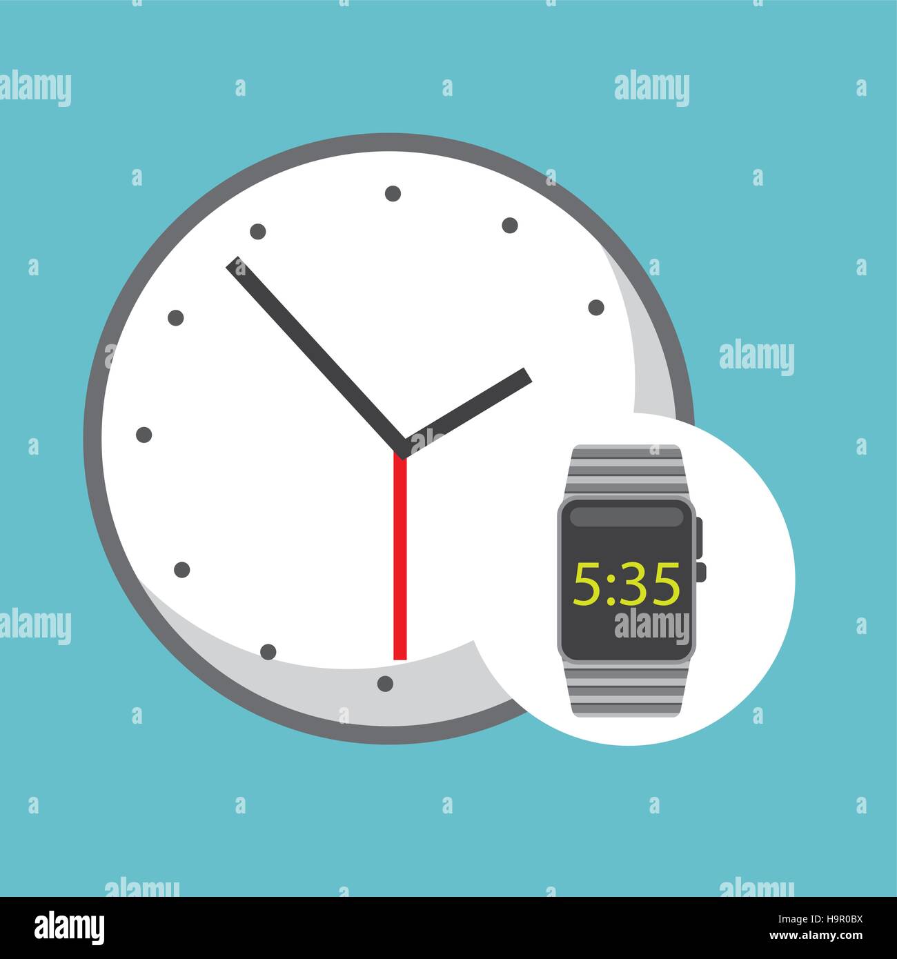 smart watch technology with clock analog vector illstration eps 10 ...