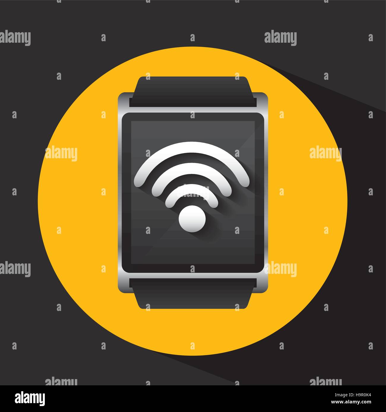 smart watch concept connection wifi social media vector illustration ...