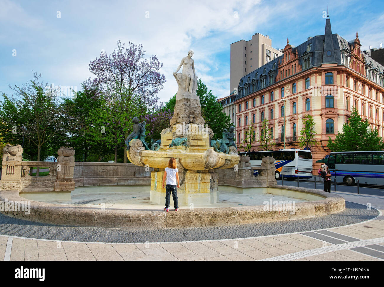 Frankfurt am Main, Germany - April 29, 2012: Fairy tale fountain in the ...