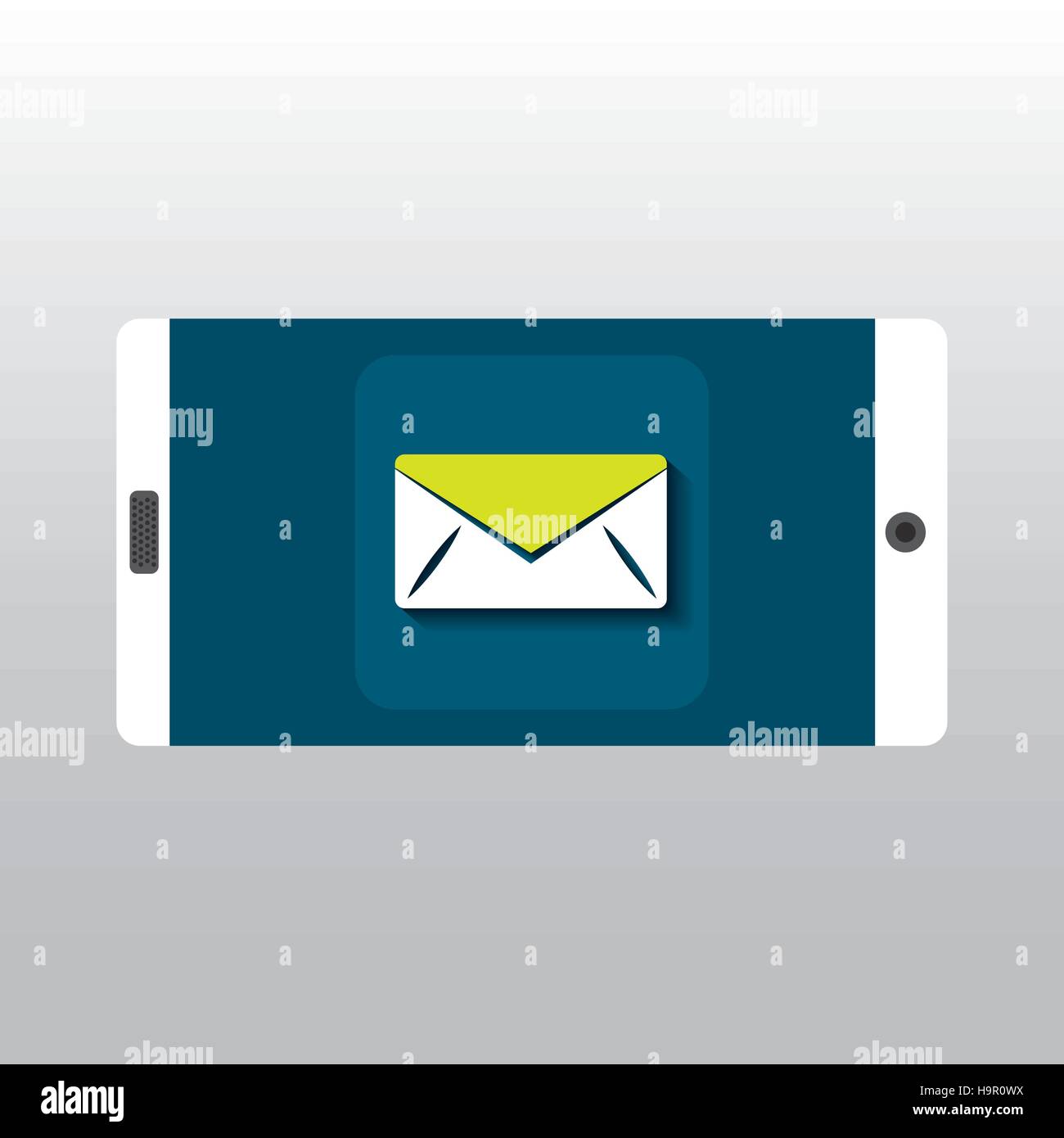 white smartphone message network digital vector illustration eps 10 ...