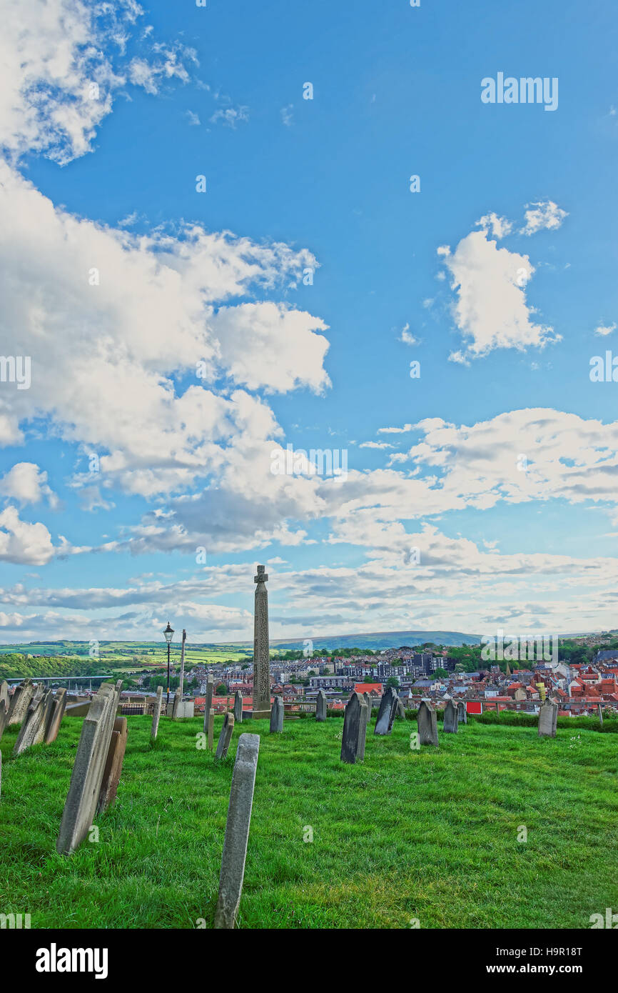 Whitby abbey and old cemetery hi-res stock photography and images - Alamy