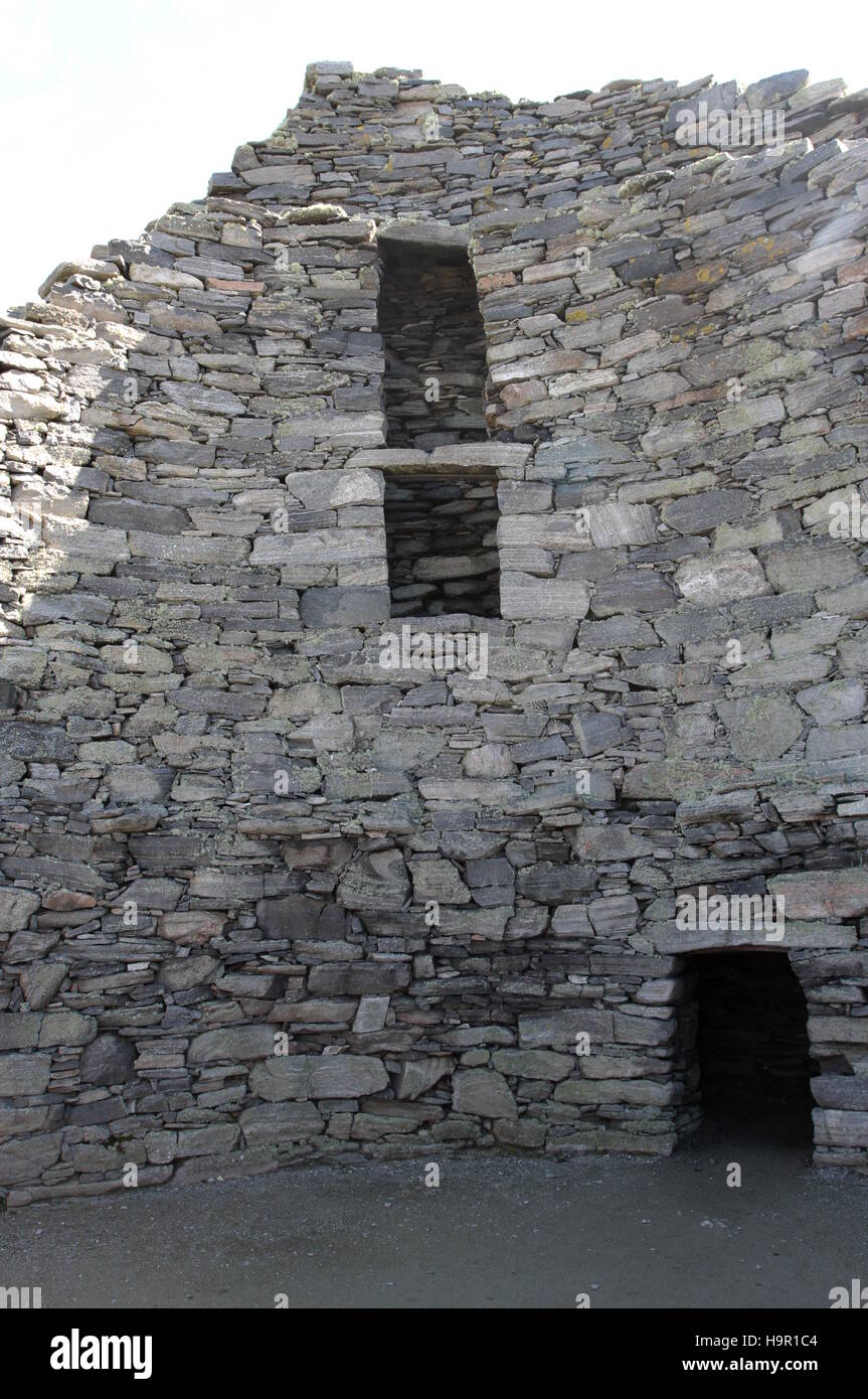 interior of Carloway Broch Isle of Lewis Scotland May 2014 Stock Photo ...