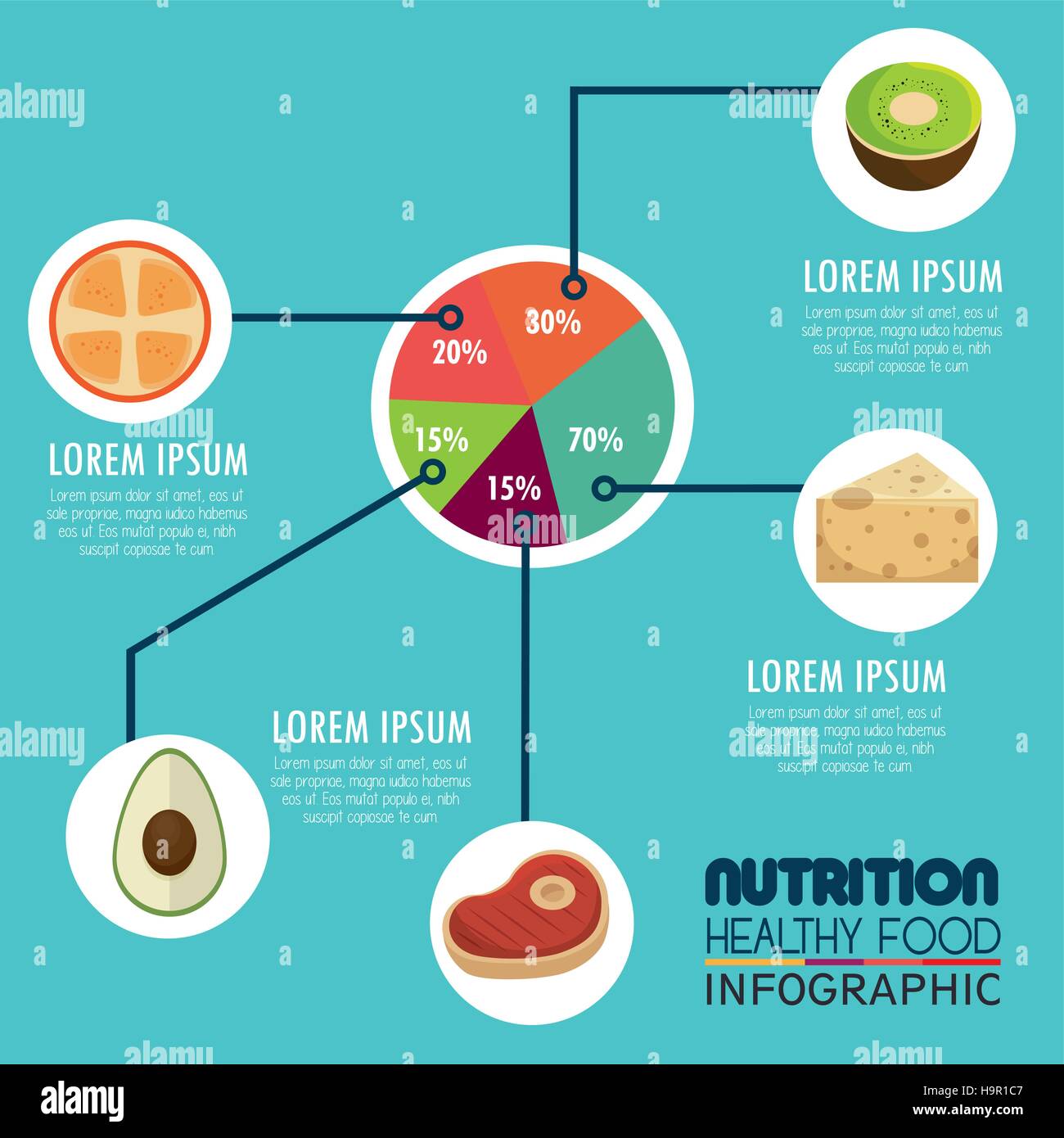 nutrition food infographic icons vector illustration eps 10 Stock ...