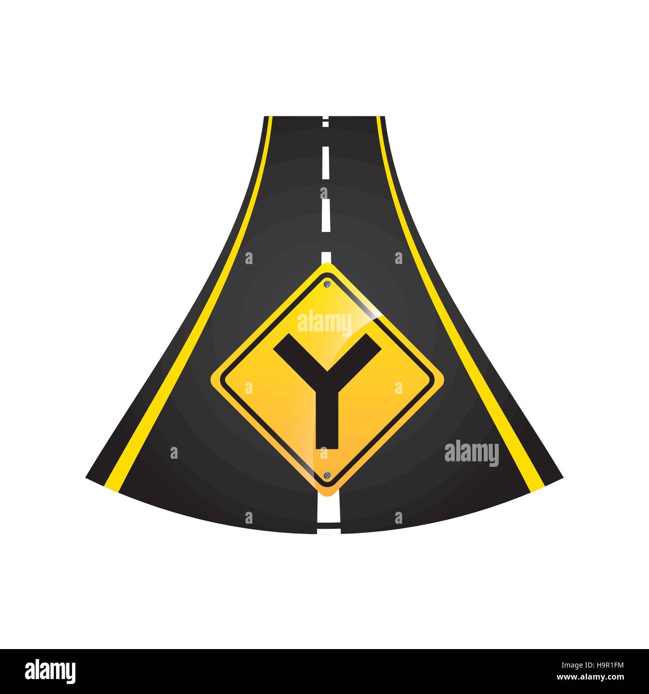 fork road sign concept graphic vector illustration eps 10 Stock Vector ...