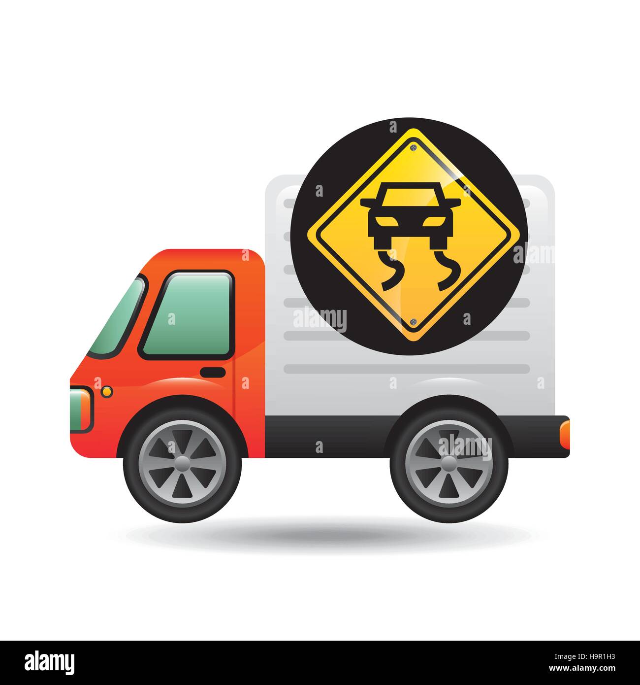 slippery traffic sign concept vector illustration eps 10 Stock Vector ...