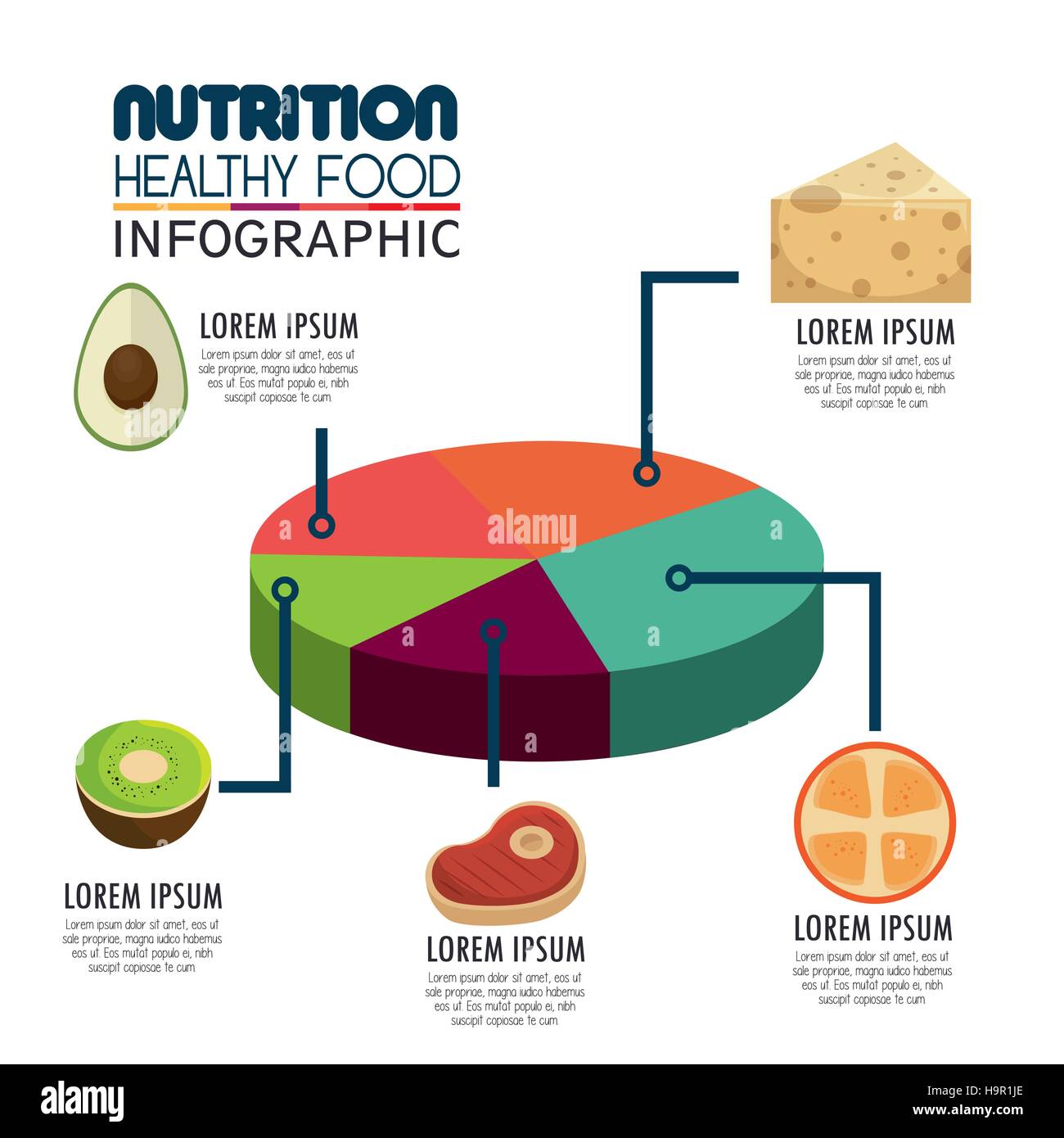 nutrition food infographic icons vector illustration eps 10 Stock ...